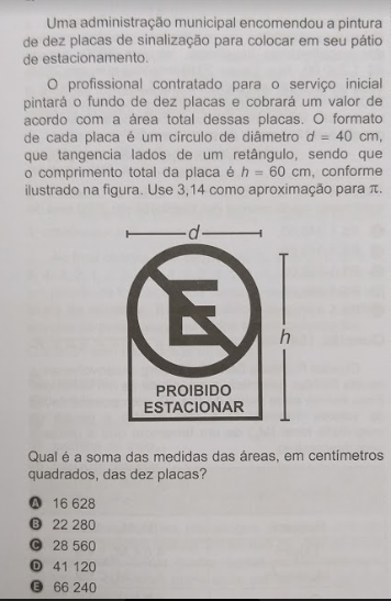 Qual é a soma das medidas das áreas, em centímetros quadrados, das dez ...